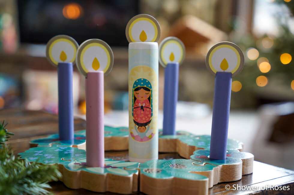 Wooden Advent Wreath for Children - Shower of Roses Blog