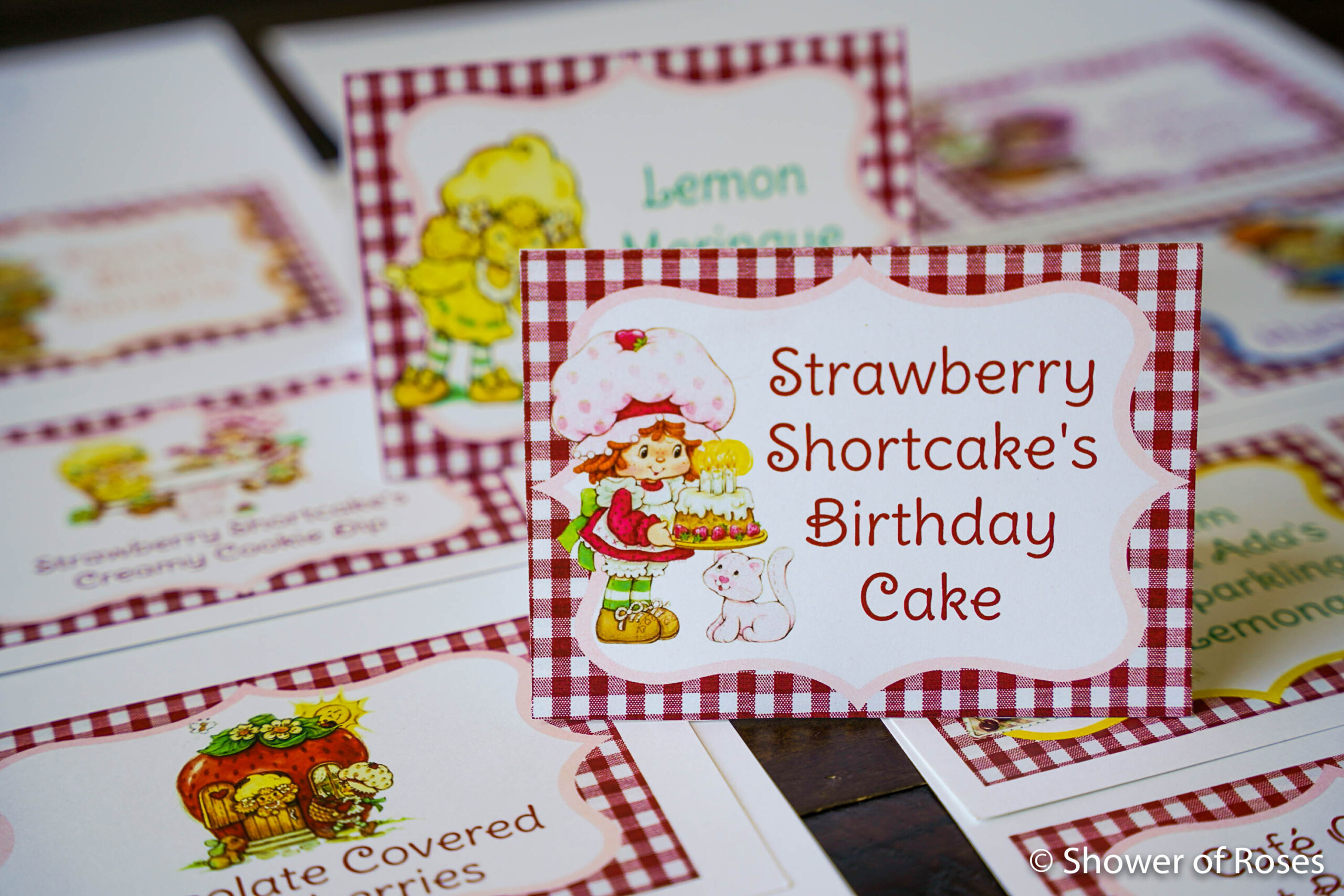 Strawberry Shortcake Party Printables - Shower of Roses Blog