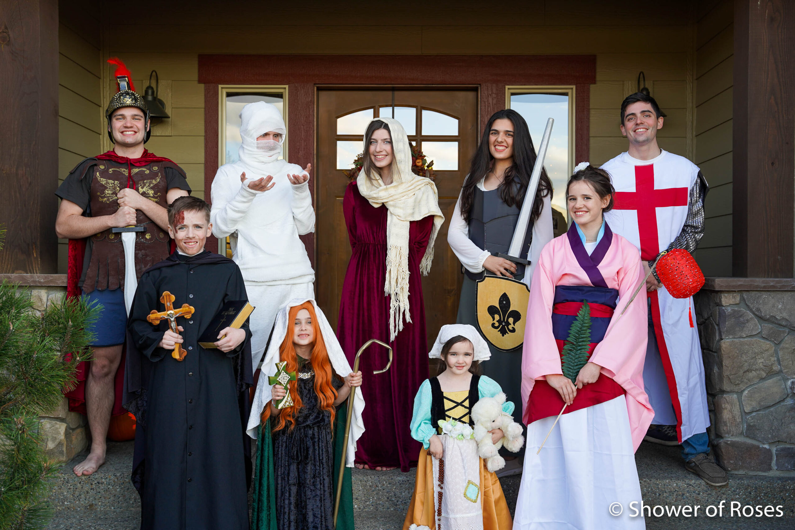 Celebrating the Saints: Our 2024 Saint Costumes - Shower of Roses Blog