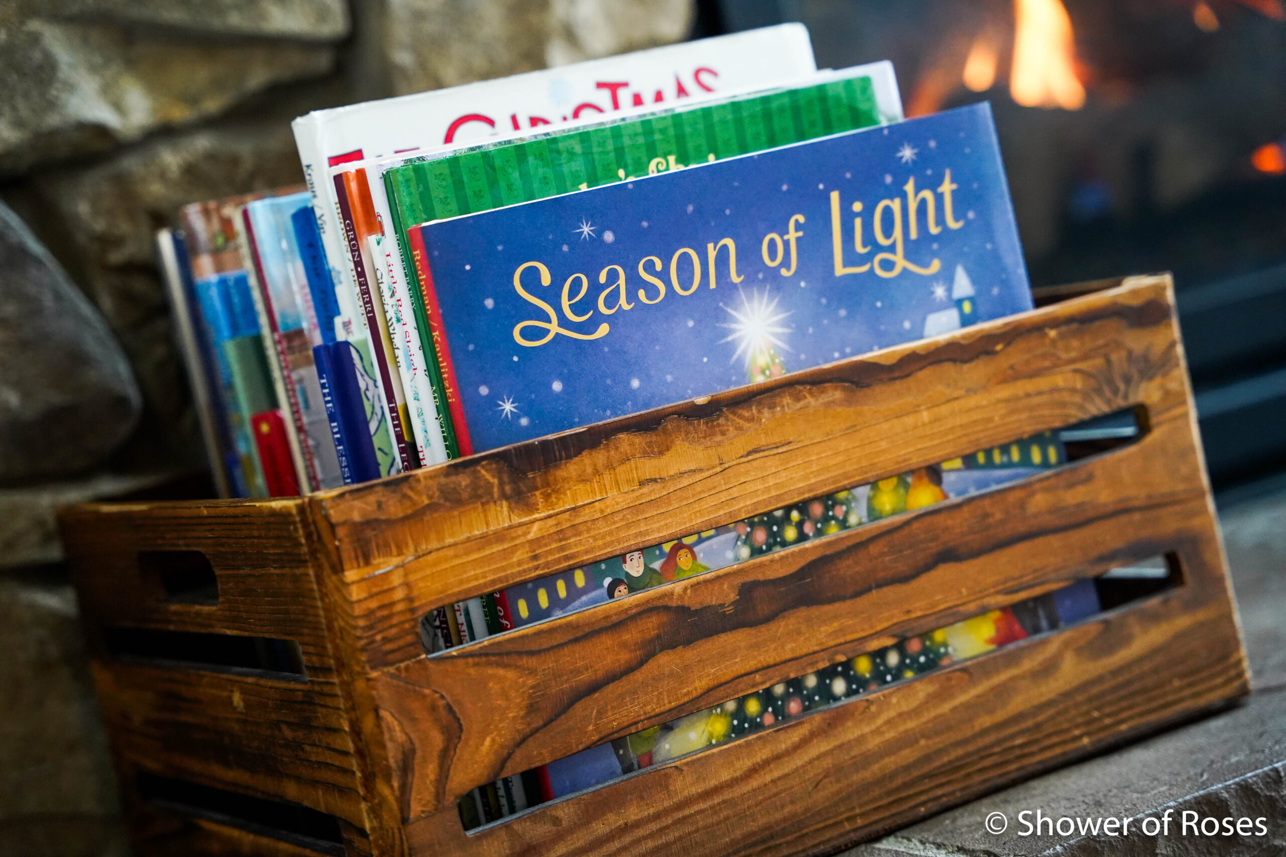 Annual Advent Book Basket, Free Labels and Giveaway - Shower of Roses Blog