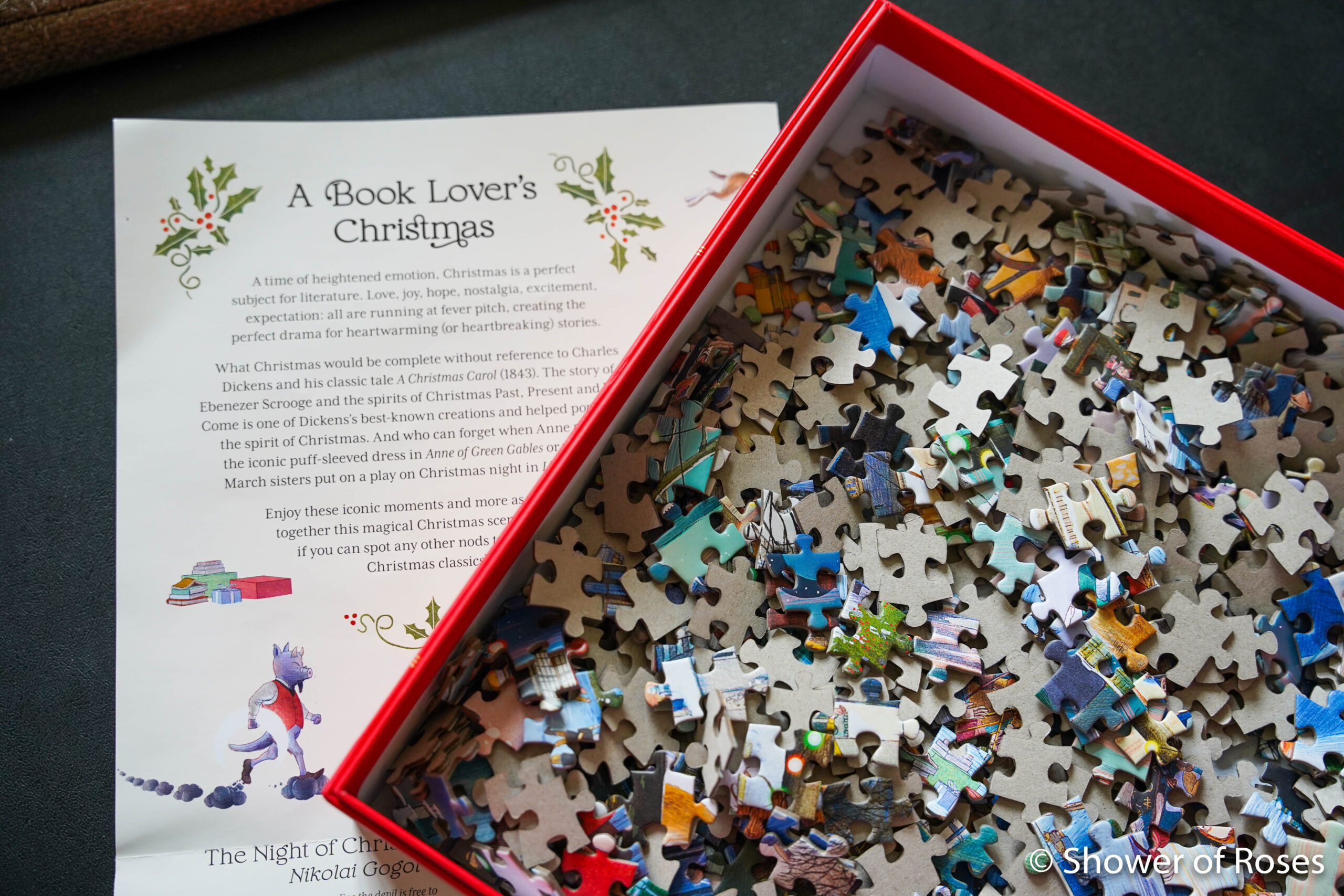 A Book Lover's Christmas 1,000 Piece Puzzle - Shower of Roses Blog